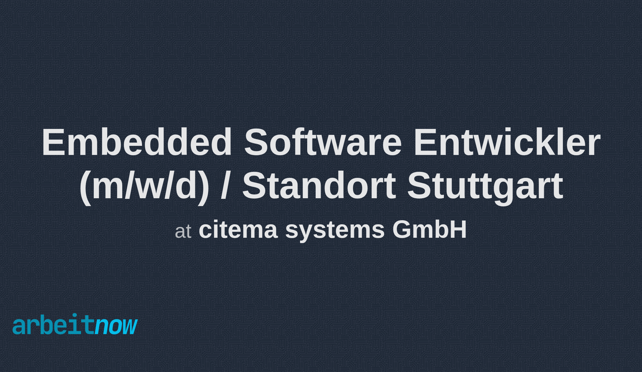 Embedded Software Entwickler (m/w/d) / Standort Stuttgart job at citema systems GmbH